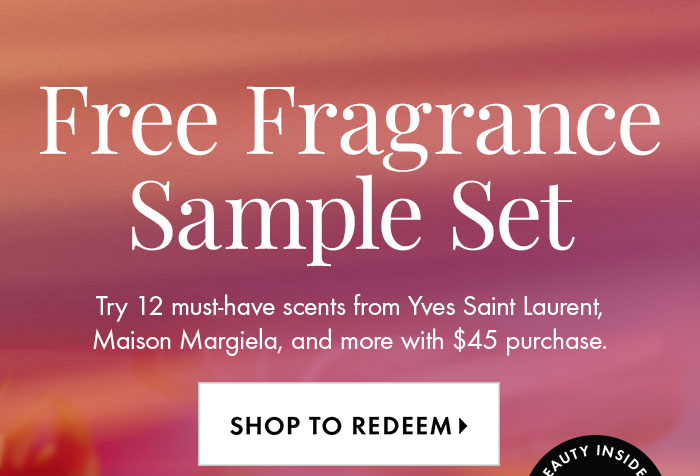 Your FREE fragrance sample set is here 😍 Min. spend required. - Sephora